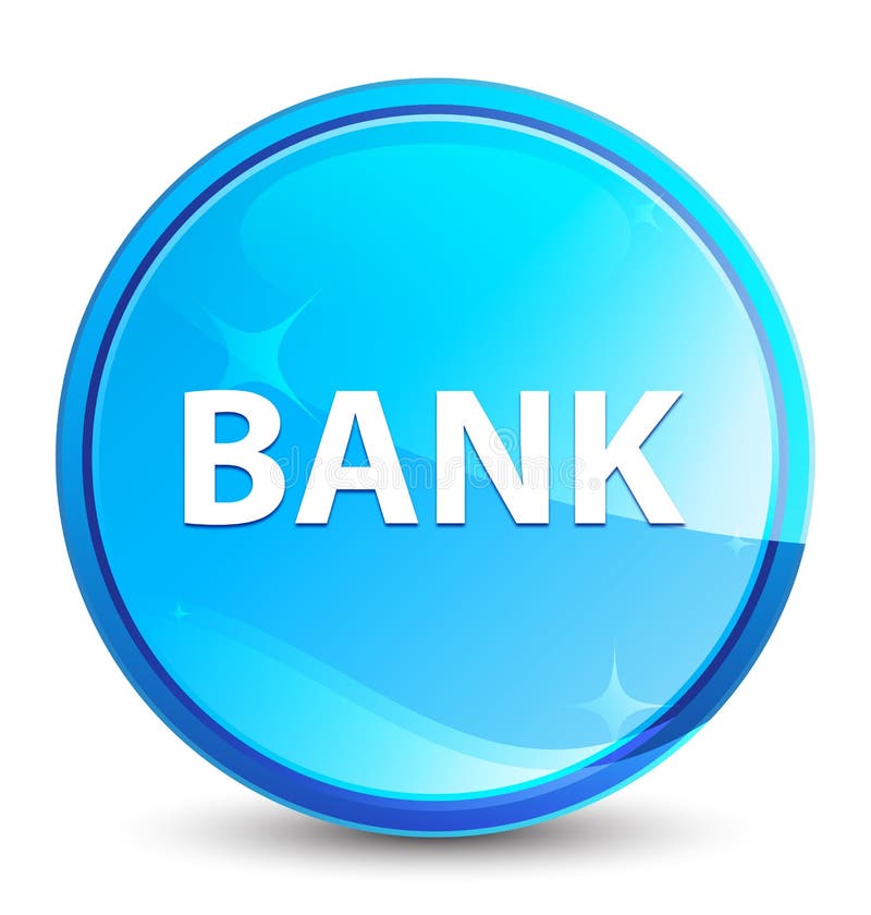Bank Splash Natural Blue Round Button Stock Vector - Illustration of ...