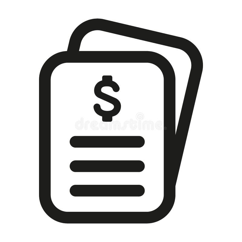 Bank Statement Icon. Financial Statement Vector Illustration Stock ...