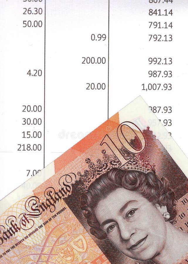 Bank Statement Modern Polymer Banknote United Kingdom Stock Photos ...
