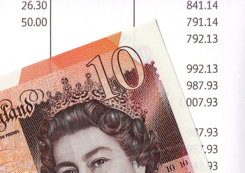 Bank Statement Modern Polymer Banknote United Kingdom Stock Photos ...