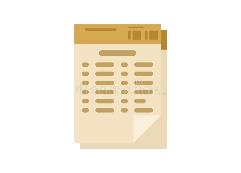 Bank Statement. Simple Flat Illustration Stock Vector - Illustration of ...