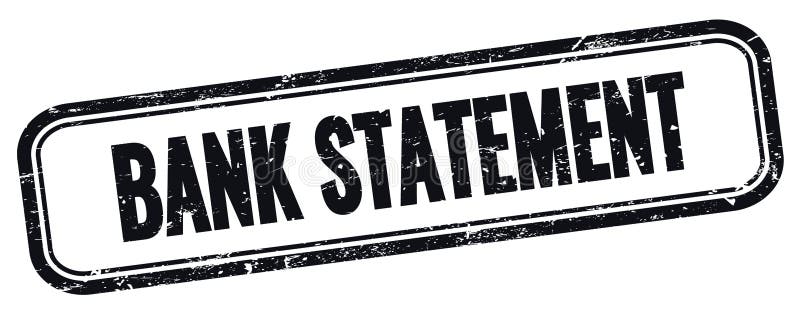 BANK STATEMENT Text on Black Grungy Vintage Stamp Stock Illustration ...