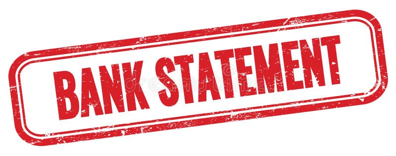 BANK STATEMENT Text on Red Grungy Vintage Stamp Stock Photo - Image of ...