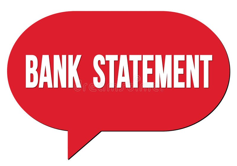 BANK STATEMENT Text on Red Orange Ribbon Stamp Stock Illustration ...