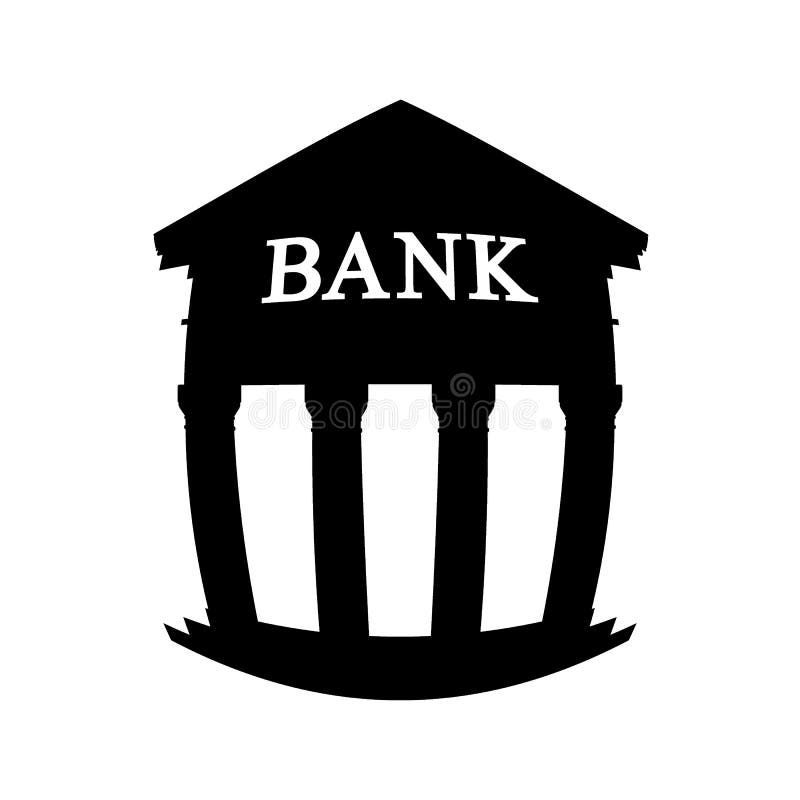 Bank symbol icon stock illustration. Illustration of concept - 187878856
