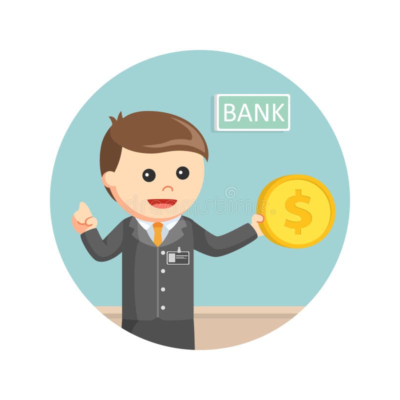 Bank Teller Character Profession Design Vector Stock Vector ...