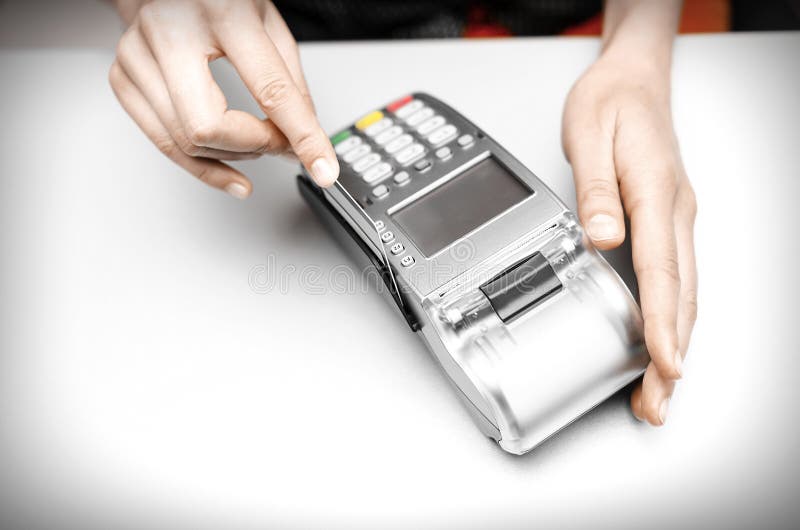 Bank terminal stock photo. Image of retail, shopper, device - 42421262