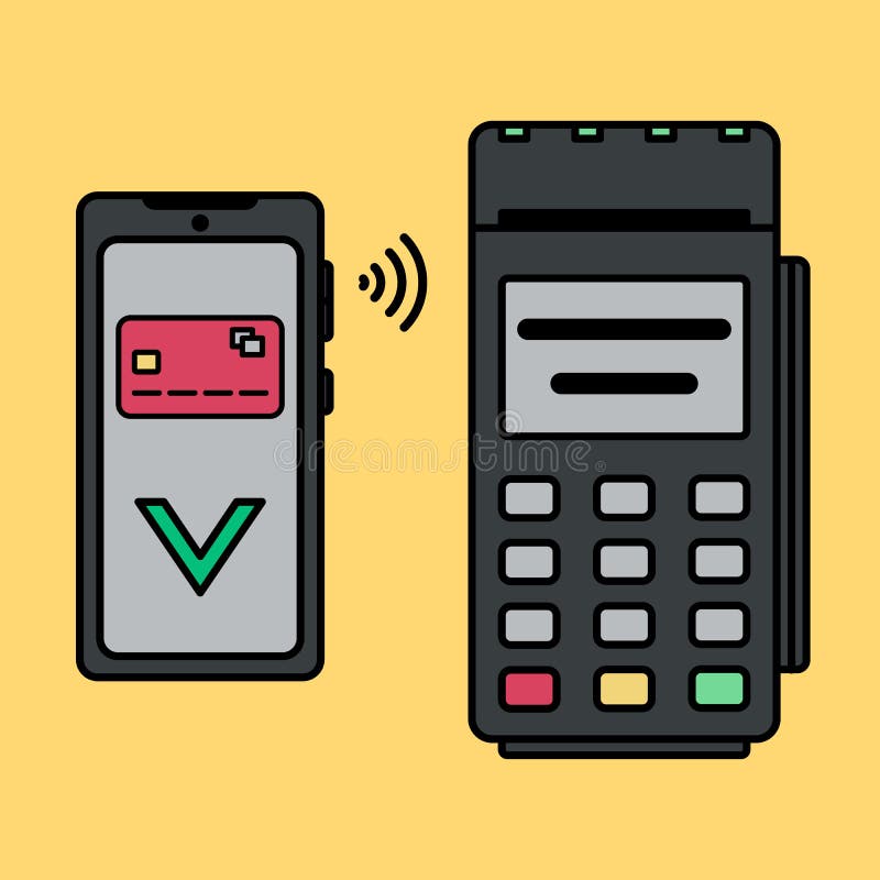 Bank Terminal Vector Illustration in Flat Style on Isolated Background ...