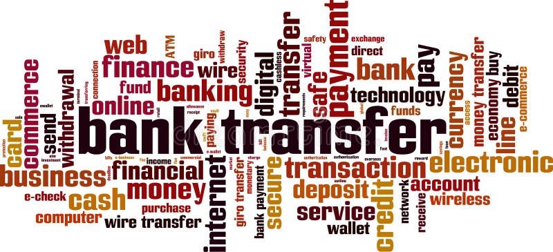 Bank transfer word cloud stock vector. Illustration of echeck - 189766575