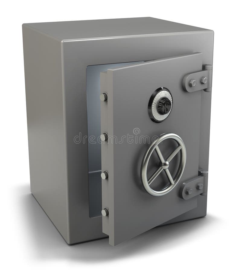 Open bank vault stock illustration. Illustration of concept - 8453967