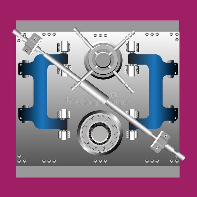 Combination lock for vault stock vector. Illustration of insurance ...