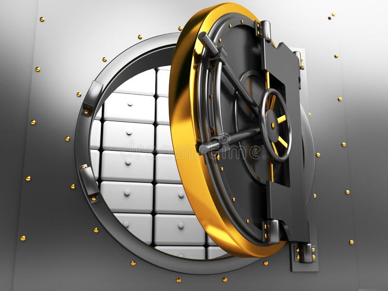 Opened Bank Vault Door Stock Illustrations – 394 Opened Bank Vault Door ...