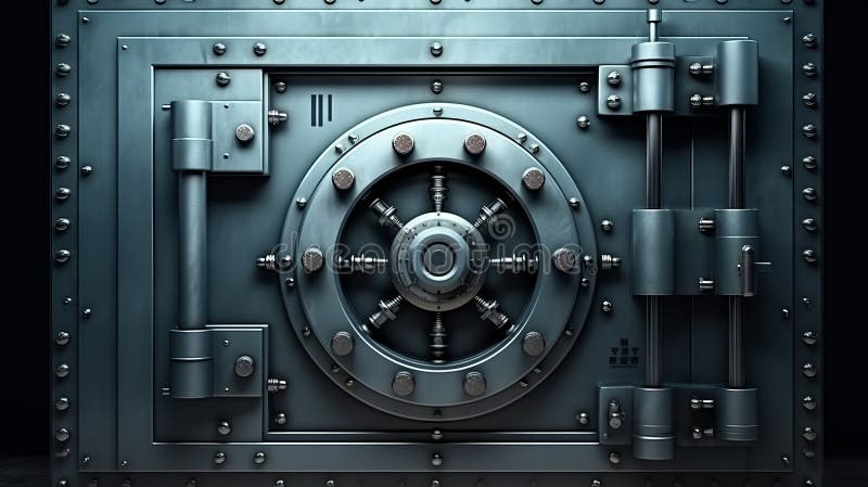 Bank Vault Door with a Combination Lock Inside. Generative AI. Stock ...