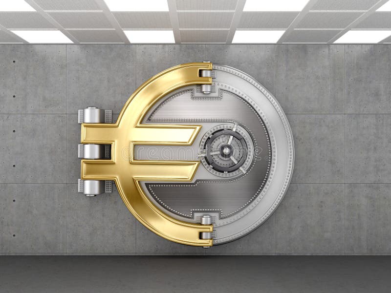 Bank Vault Door stock illustration. Illustration of closed - 64518630