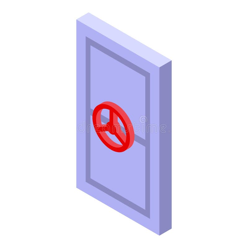 Bank Vault Door with Red Handle Isometric Icon Stock Vector ...