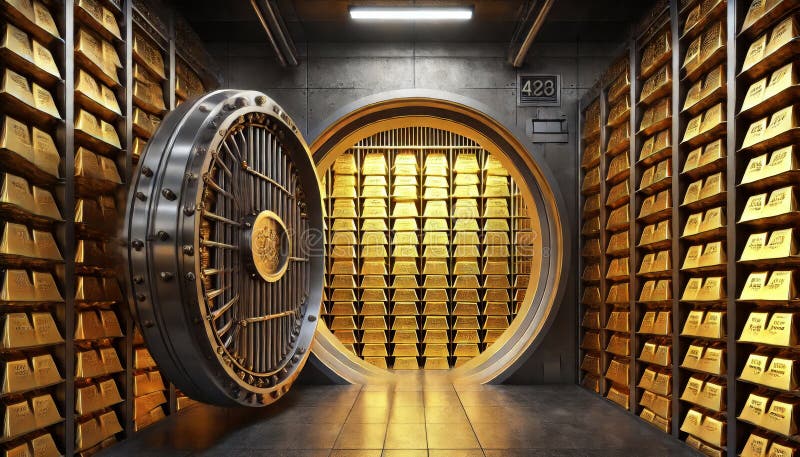 Bank vault for gold bars stock image. Image of currency - 347290729