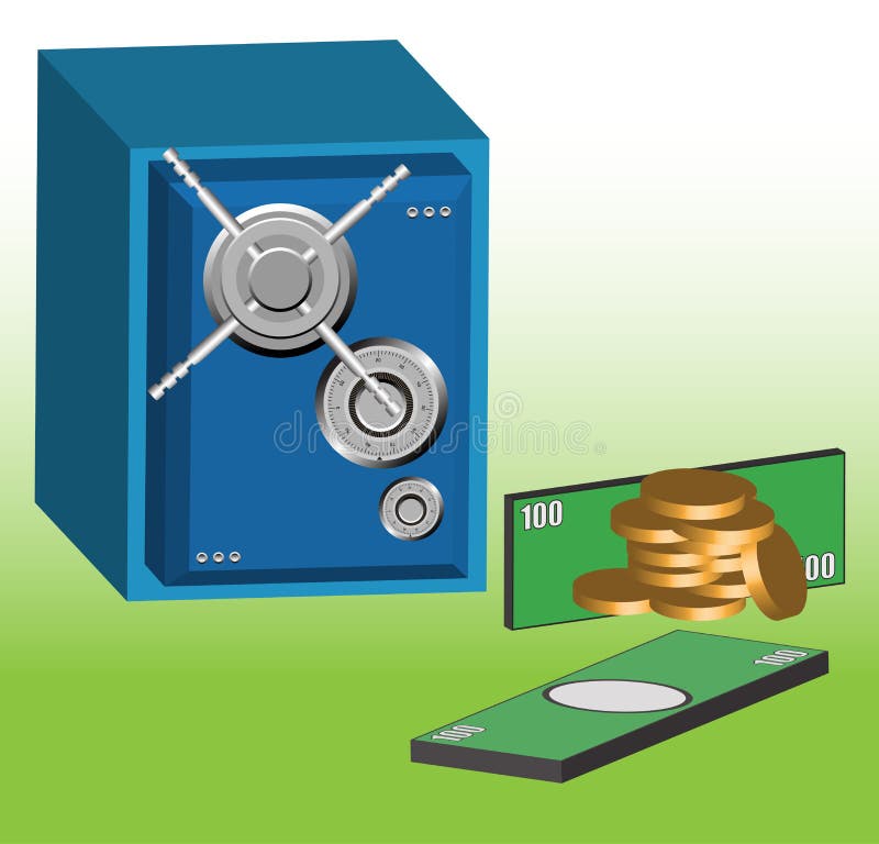 Combination lock for vault stock vector. Illustration of insurance ...