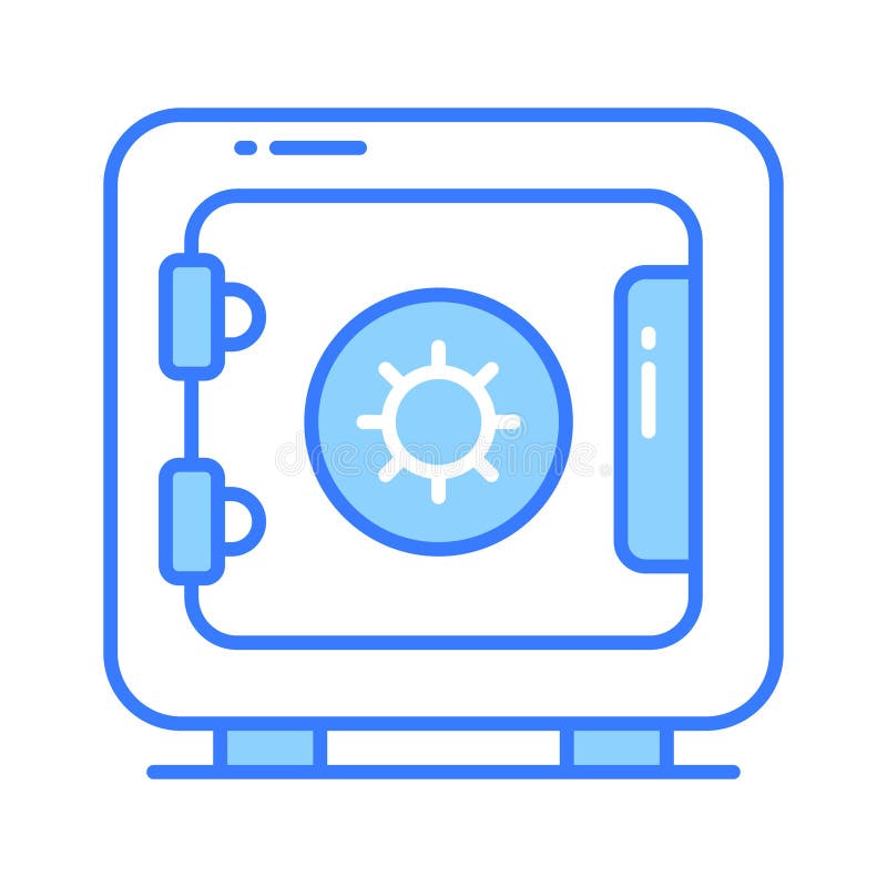 Bank Vault for Money Saving, an Icon of Bank Locker in Editable Style ...