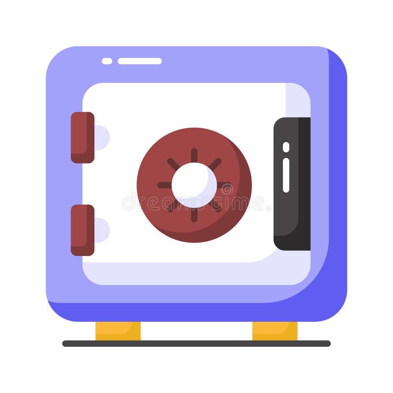 Bank Vault for Money Saving, an Icon of Bank Locker in Editable Style ...