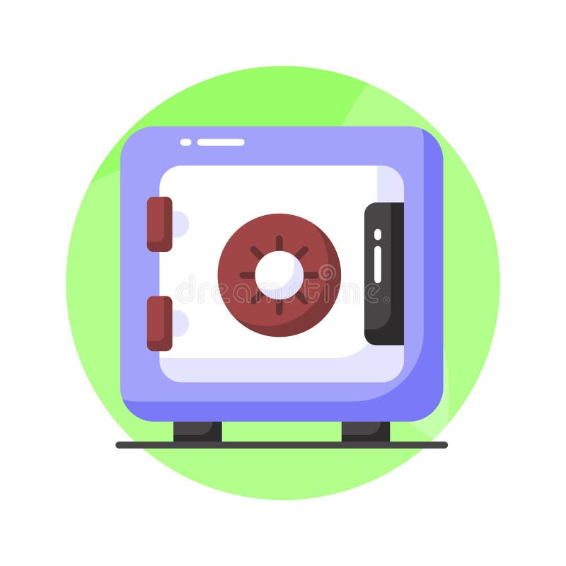 Bank Vault Security Concept with Lock, Vector Illustration Stock ...