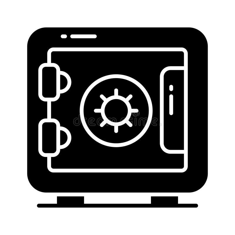 Bank Vault Security Concept with Lock, Vector Illustration Stock ...