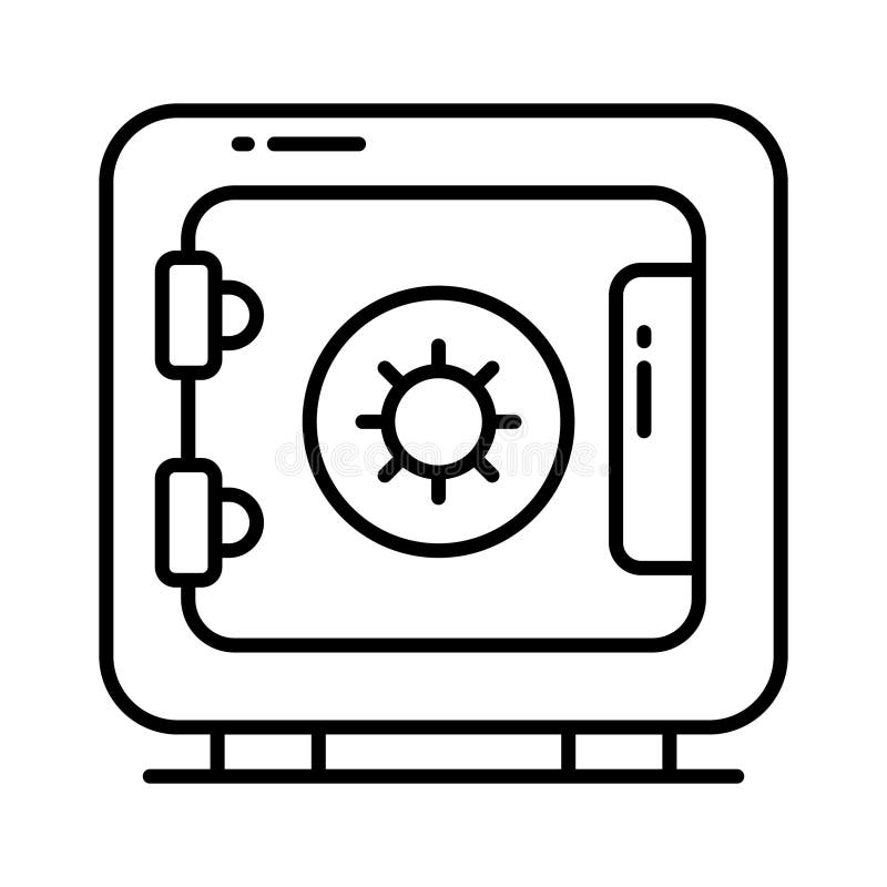 Bank Vault Security Concept with Lock, Vector Illustration Stock ...