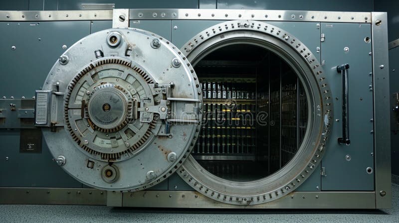 Bank Vault Opening Door, Security Equipment. Generative Ai Stock ...