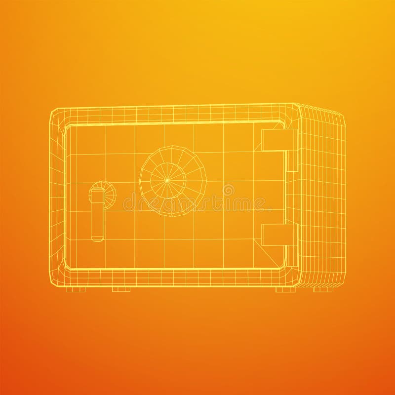 Bank vault safe vector stock vector. Illustration of blueprint - 152471458