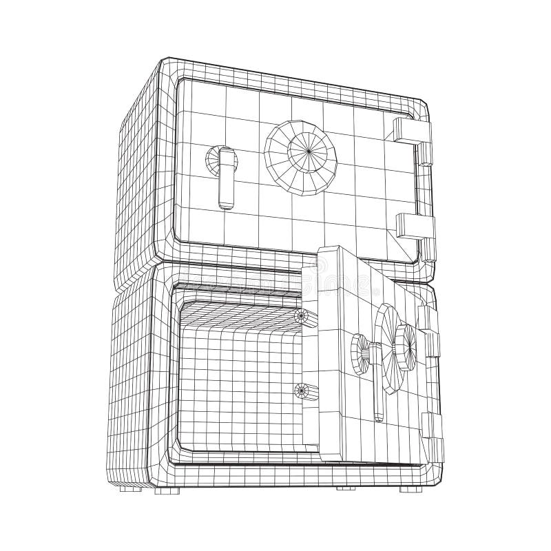 Bank vault safe vector stock vector. Illustration of frame - 152752426