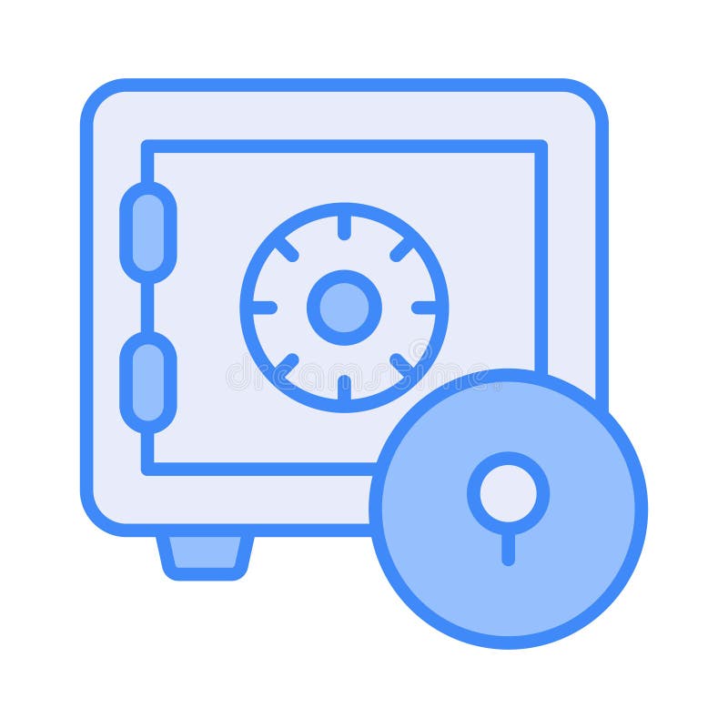 Bank Vault Security Concept with Lock, Vector Illustration Stock Vector ...