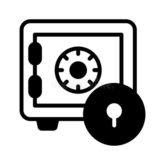 Bank Vault Security Concept with Lock, Vector Illustration Stock Vector ...