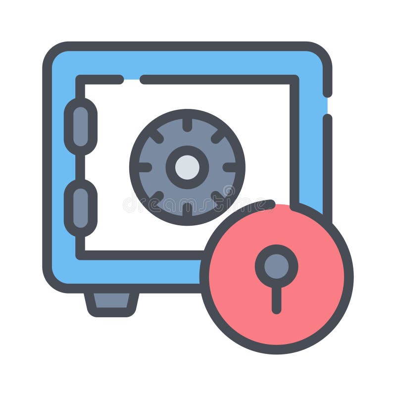 Bank Vault for Money Saving, an Icon of Bank Locker in Editable Style ...