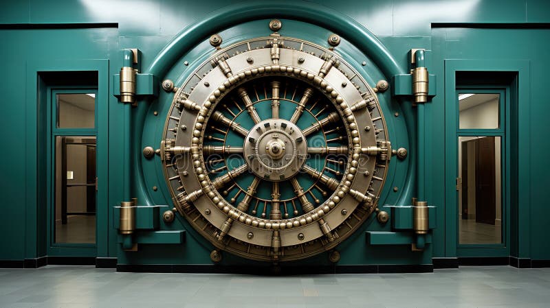 Bank Vault Security: Massive Door of a Highly Secure Bank Vault ...