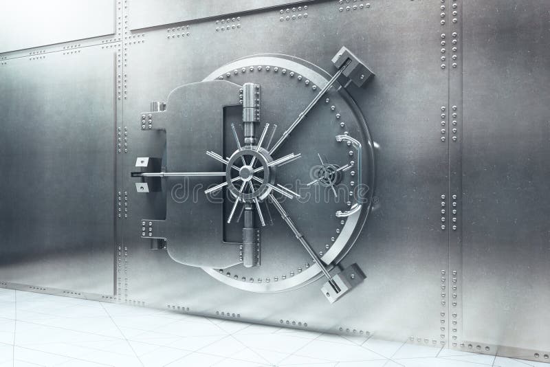 Bank vault side stock illustration. Illustration of cash - 68536044