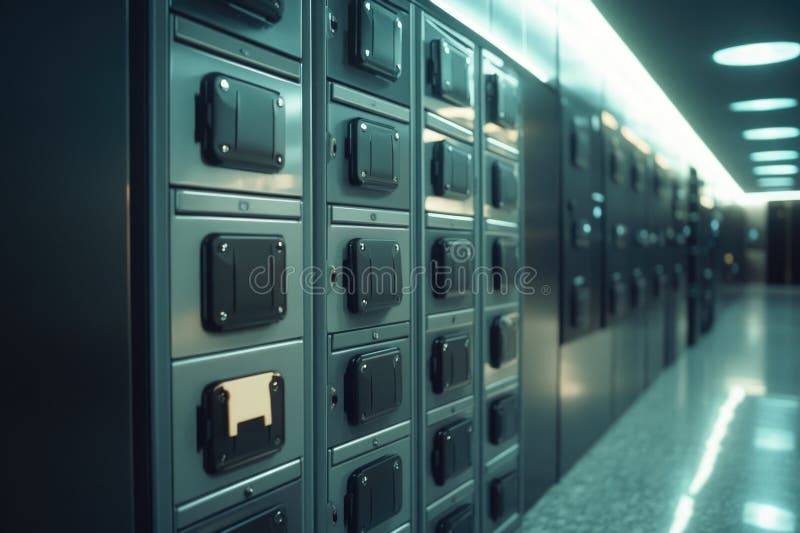 Bank Vault Storage stock photo. Image of lockers, metal - 360940594