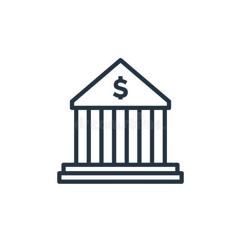 Bank Vector Icon. Bank Editable Stroke. Bank Linear Symbol for Use on ...
