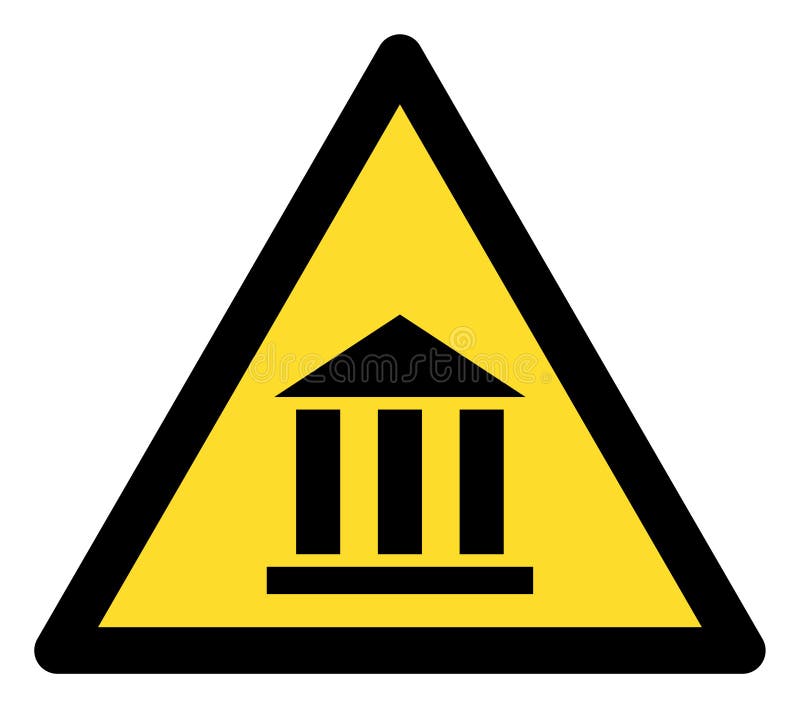 Bank warning line icon stock vector. Illustration of message - 222342984