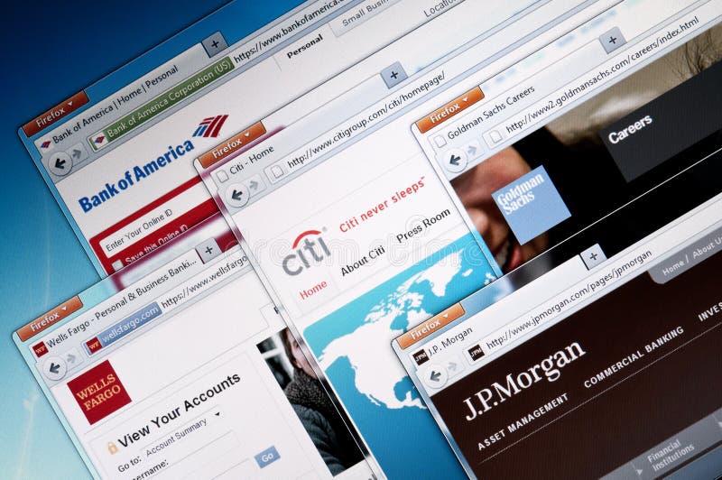 Bank web sites editorial stock photo. Image of page, bank - 20535368