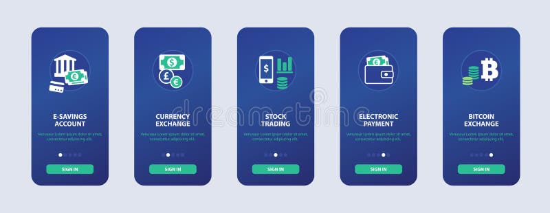 Online Banking Welcome Screen Stock Vector - Illustration of ...