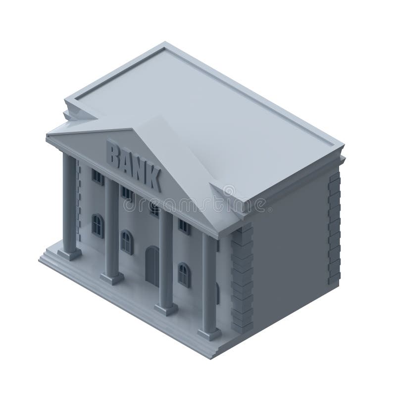 Bank 3d icon stock illustration. Illustration of symbol - 21594131