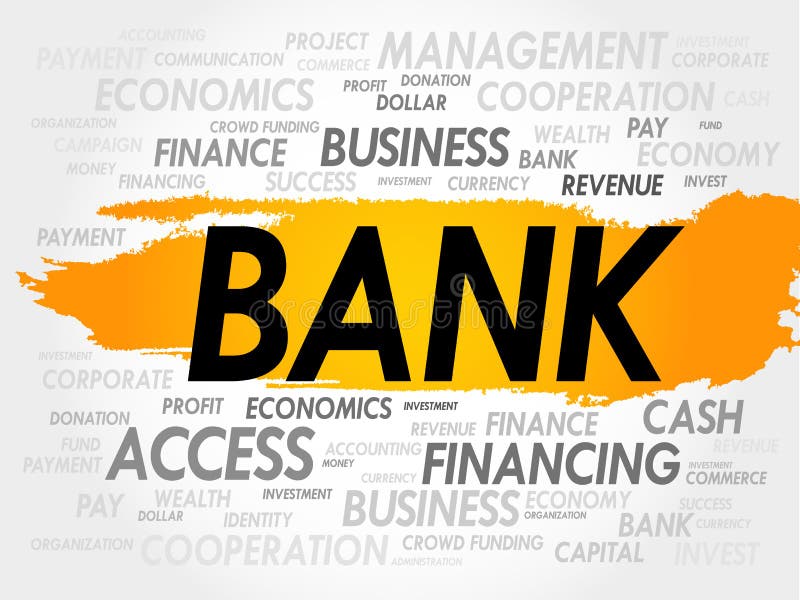 BANK word cloud stock illustration. Illustration of interest - 200290493