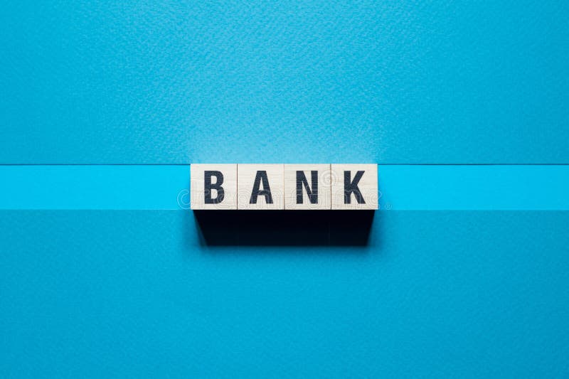 Bank word concept on cubes stock image. Image of credit - 178904965