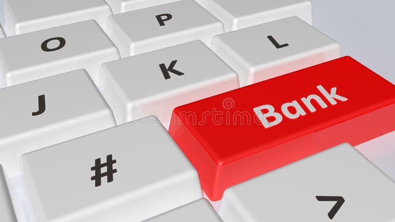 Computer Keyboard with Red Button Having the Write LIKE - 3D Rendering ...