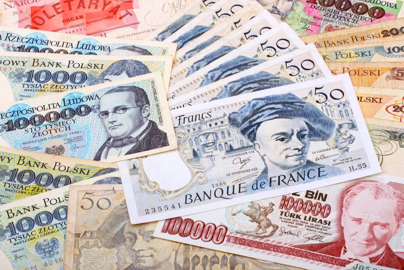 Bankbiljetten stock foto. Image of gemengd, munten, munt - 6882076