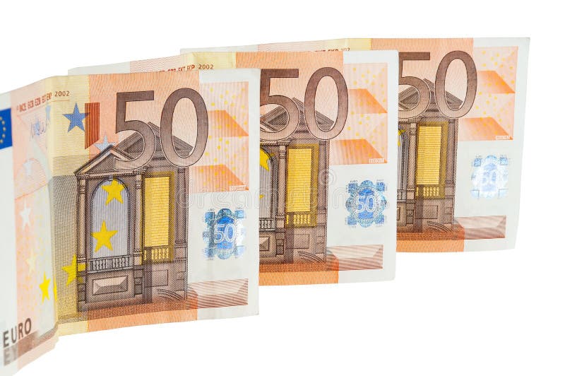 Bankbiljetten van 50 euro stock afbeelding. Image of rekening - 62724085
