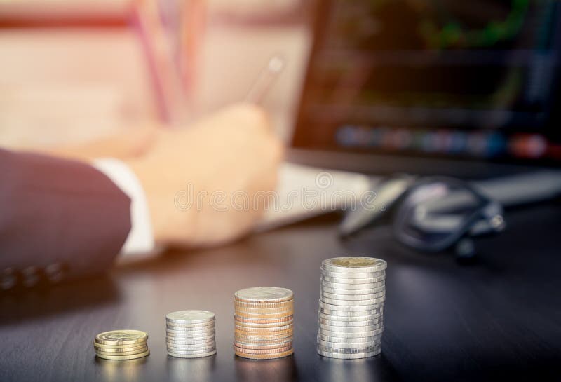 Banker Officer is Working on Computer Stock Image - Image of online ...
