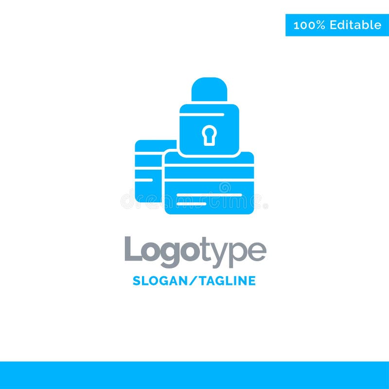 Banking, Card, Credit, Payment, Secure, Security Blue Solid Logo ...