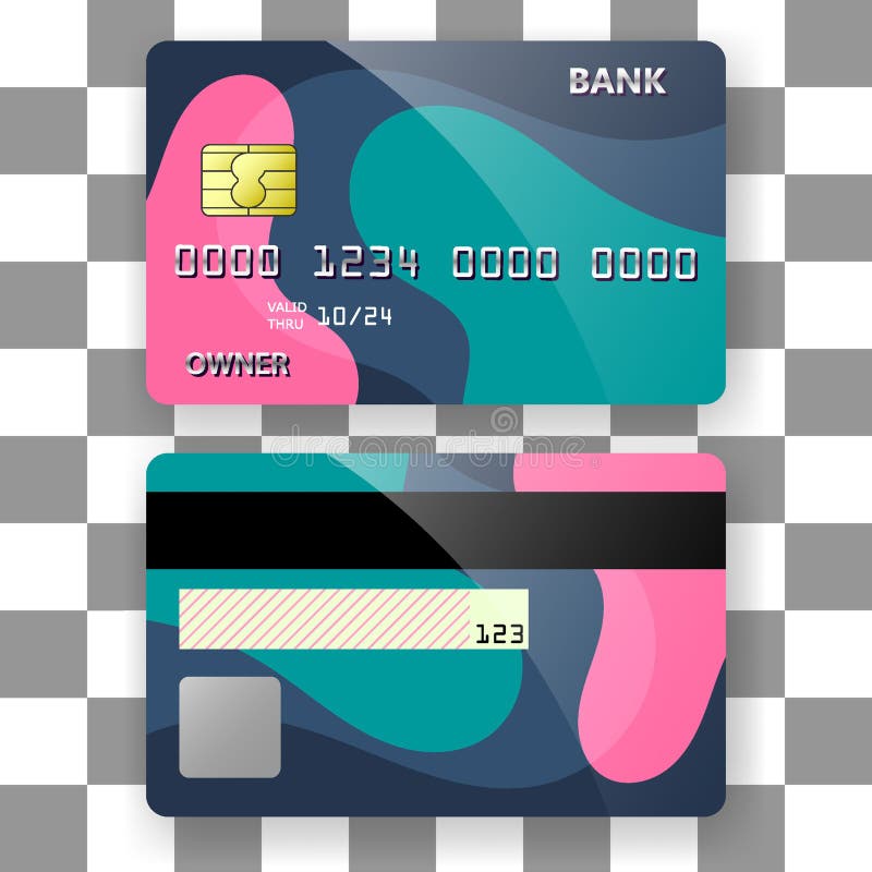 Banking Card Template Background Liquid Abstract Pattern Stock Vector ...