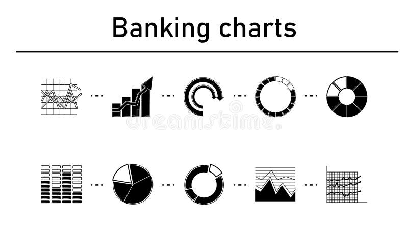 Banking Charts Icons Set Simple Concept Icons Set Stock Illustration ...