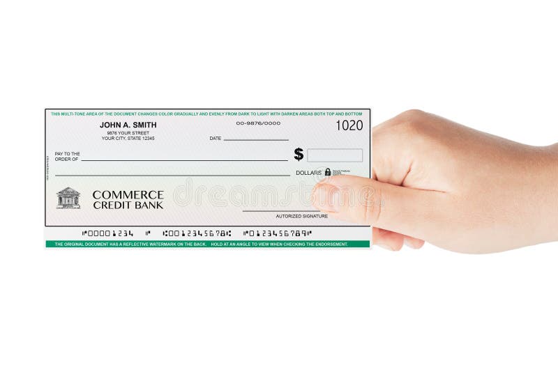 Blank Personal Check stock image. Image of bank, banking - 50193269